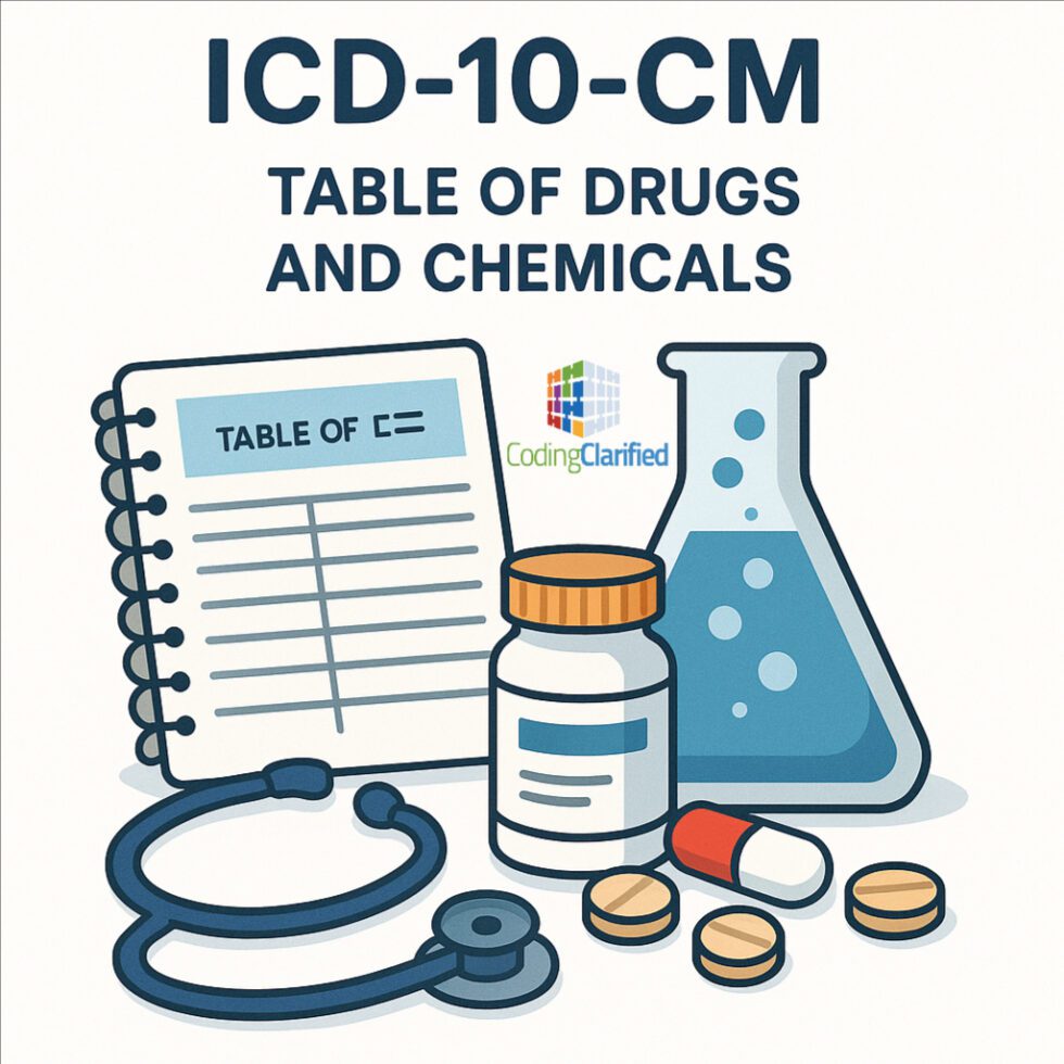 Medical Coding Table of Drugs And Chemicals | Coding Clarified