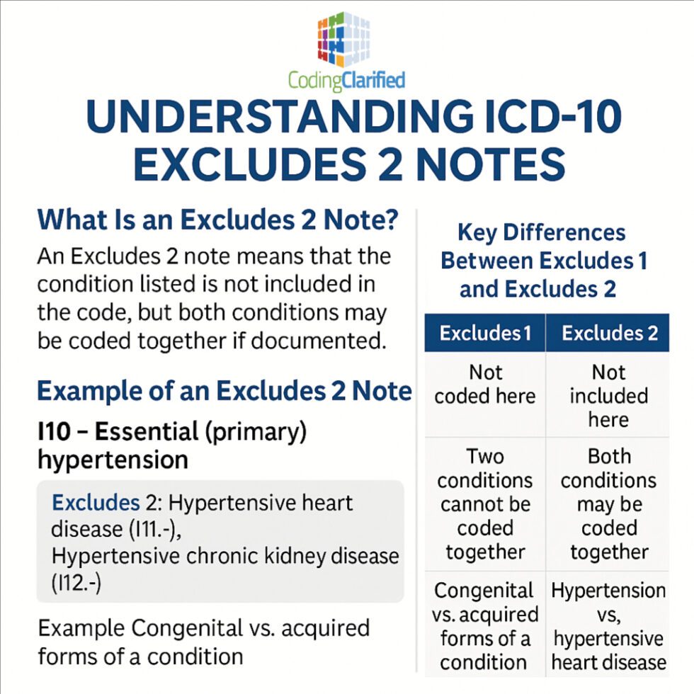 Medical Coding ICD-10-CM Excludes 2 | Coding Clarified