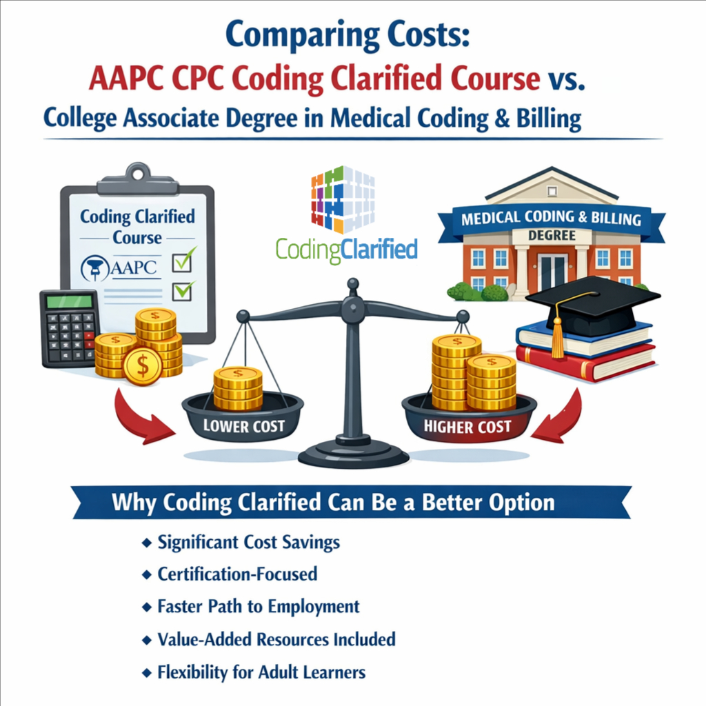 Medical Coding Career Comparing Costs: AAPC CPC Coding Clarified Course ...